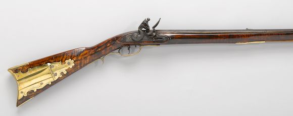 Bonhams : A full-stocked Pennsylvania flintlock rifle by Henry Albright