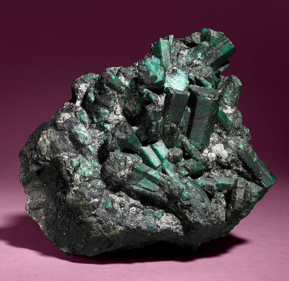 Bonhams : Impressive Emerald in Matrix Specimen