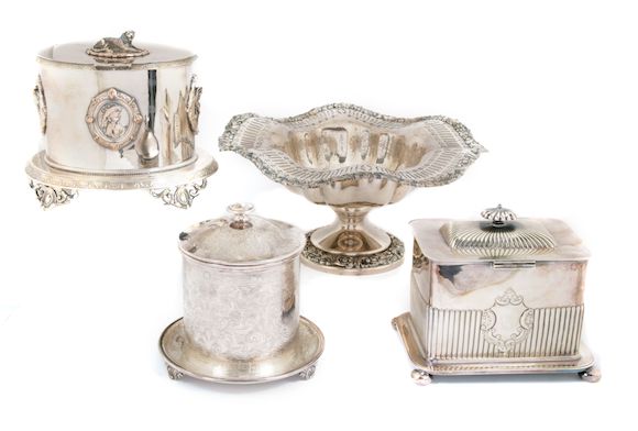 Bonhams : A collection of silverplate hollowware 19th / early 20th century