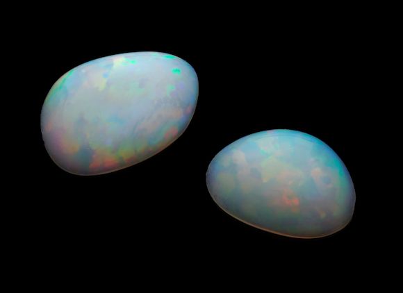 Bonhams : Two White Opals