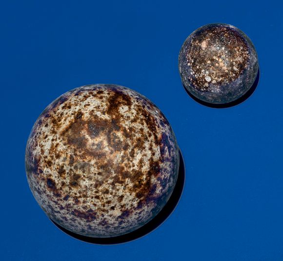 Bonhams : Two Stone Meteorite Spheres — Internal Structure of NWA 869 ...