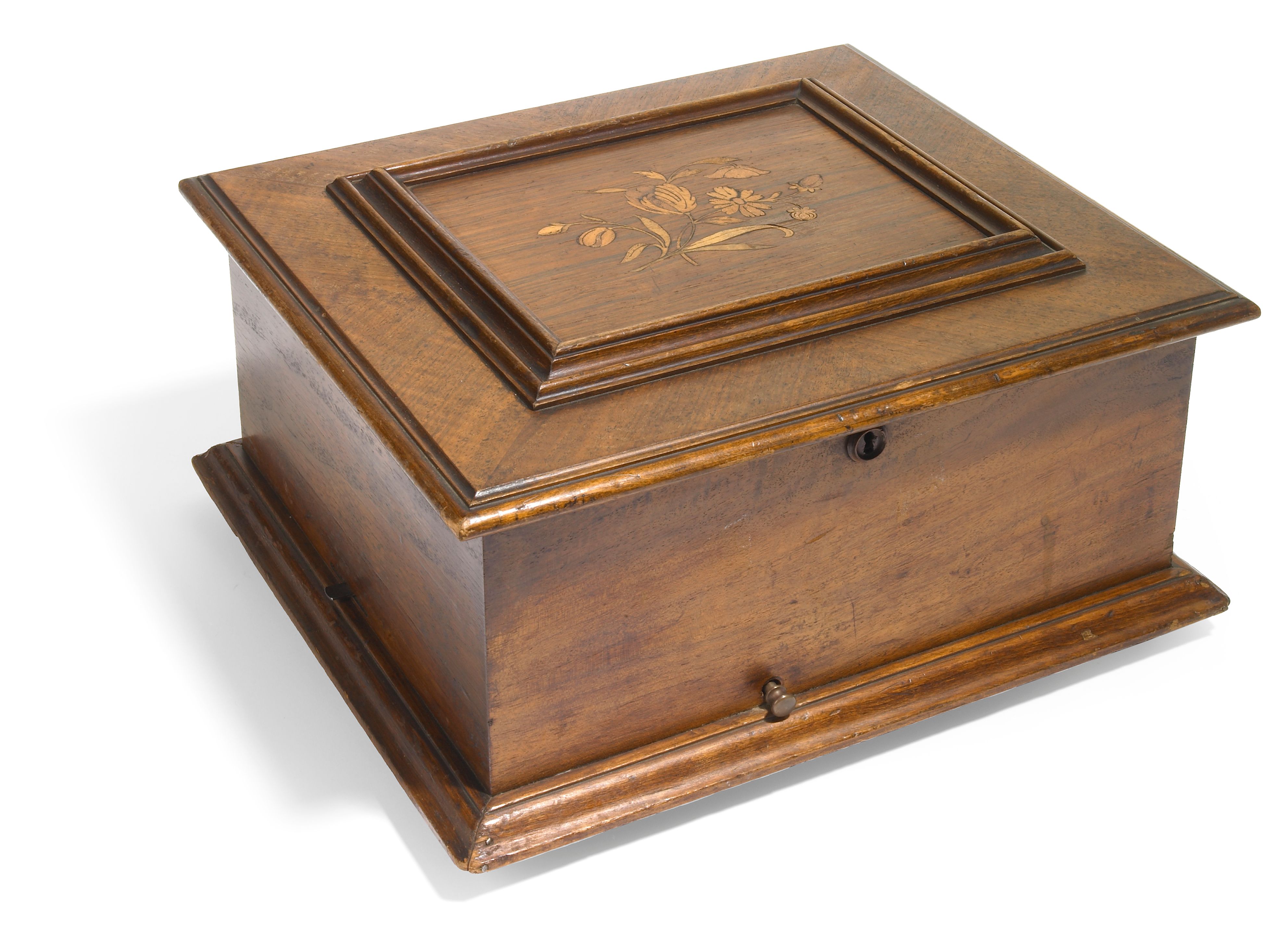 Bonhams : A Polyphon mahogany marquetry disc music box