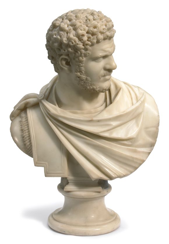 Bonhams : An Italian carved marble bust of a Roman emperor 18th/19th ...