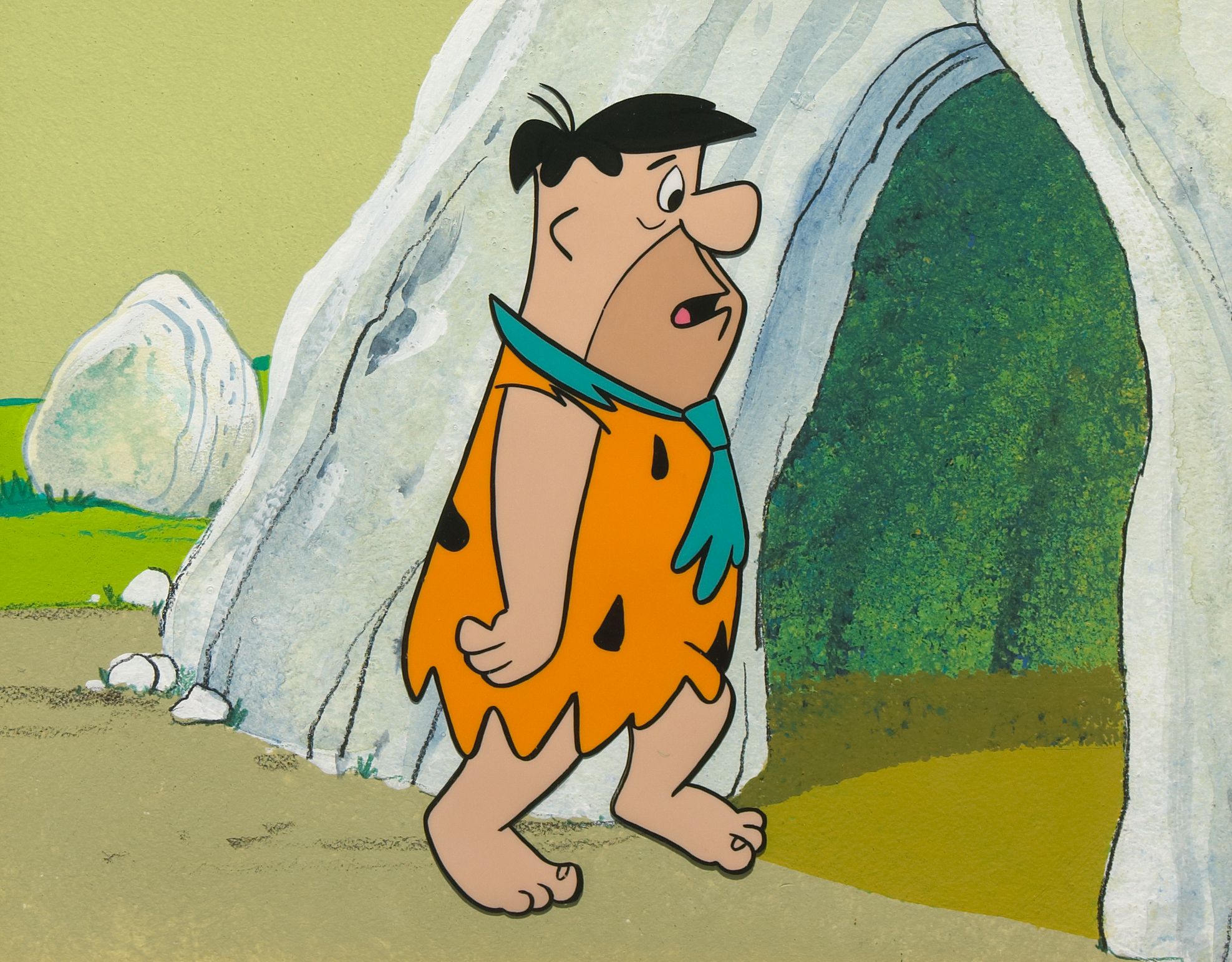 Two Hanna Barbera celluloids from the television show The Flintstones ...