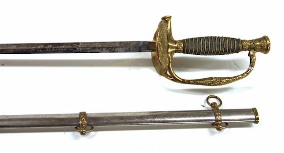 Bonhams : An unusual U.S. Model 1860 staff officer's sword which saw ...