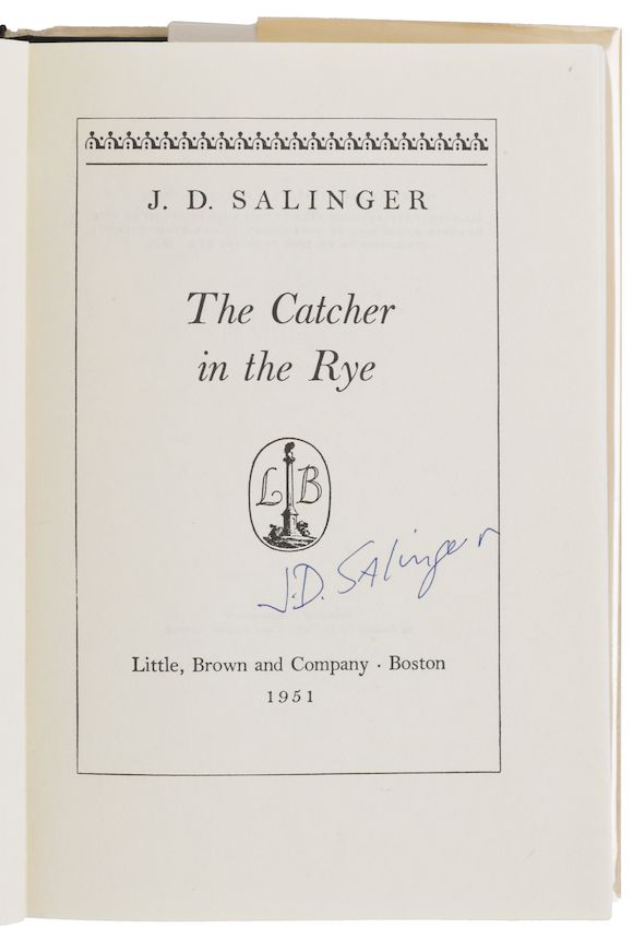 Bonhams : SALINGER, JEROME DAVID. 1919-2010. The Catcher in the Rye ...