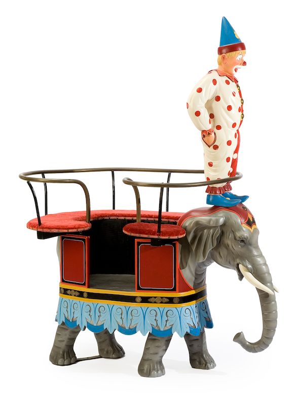 Bonhams : A Fine German carved and painted elephant chariot Freidrick ...