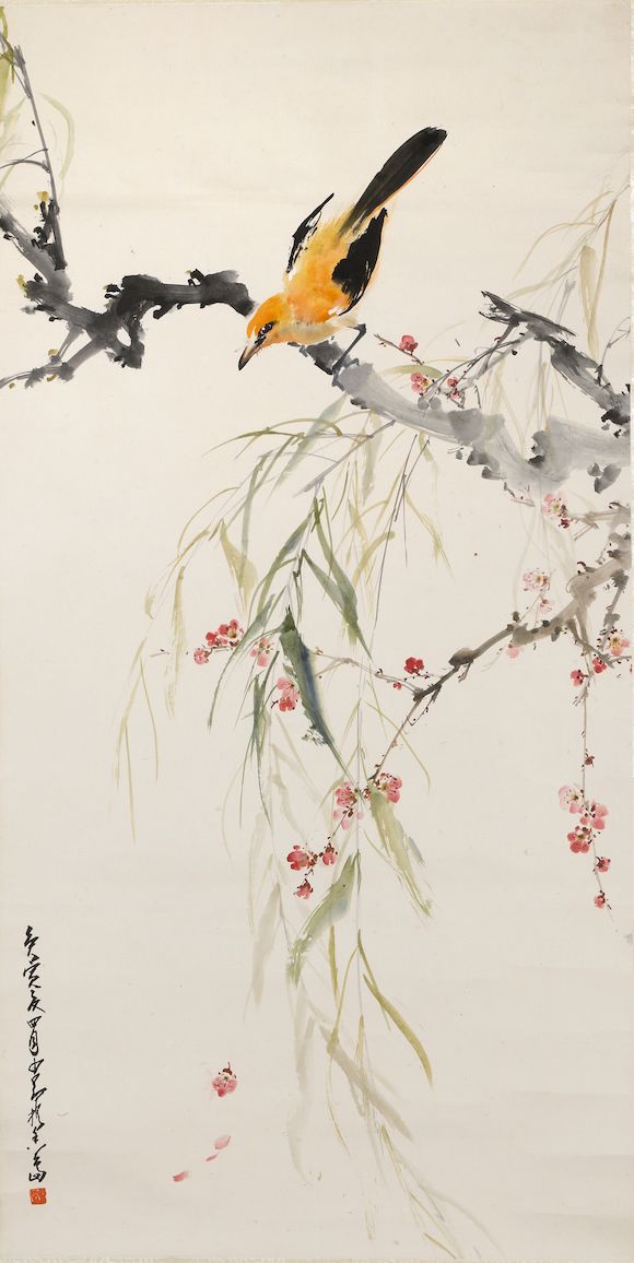 Bonhams : Zhao Shaoang (Chao Shao-an, 1905-1998) Bird and spring flowers
