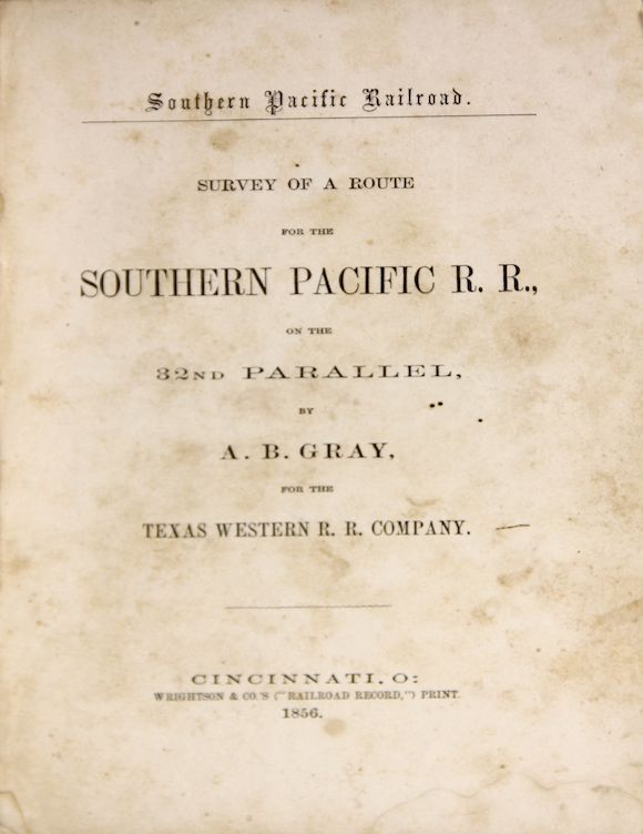 Bonhams : GRAY, ANDREW BELCHER. 1820-1862. Survey of a Route for the ...