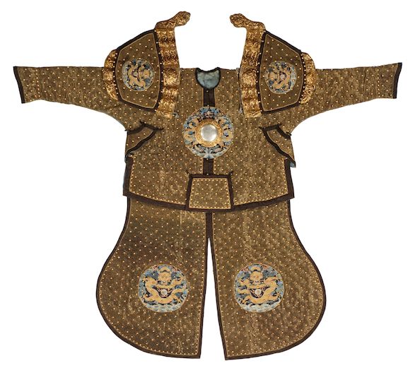 Bonhams : An assembled partial set of parade armor and helmet for a ...