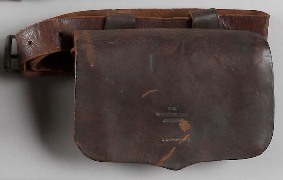 Bonhams : A Civil War era U.S. artillery primer-tube pouch and belt