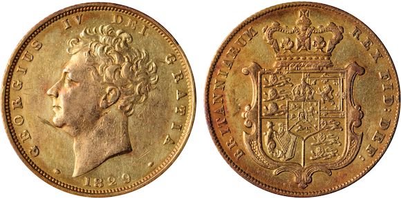 Bonhams : Great Britain, George IV, Sovereign, 1829