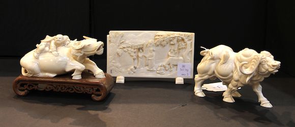 Bonhams : A group of three ivory carvings