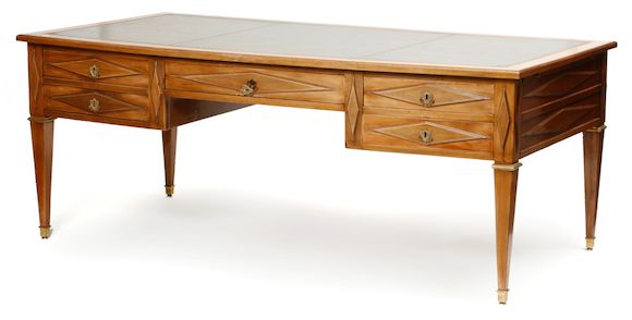 Bonhams : A Russian Neoclassical style brass mounted mahogany writing desk