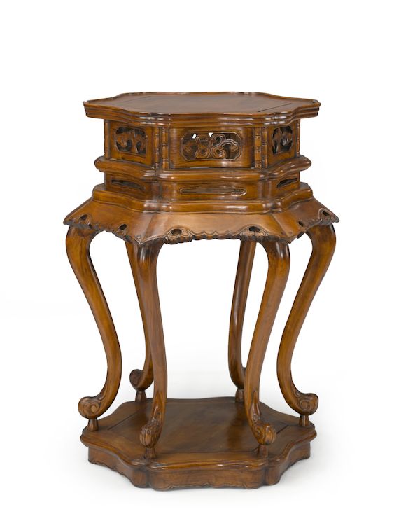 Bonhams : A mixed wood censer table, xiang ji 20th century