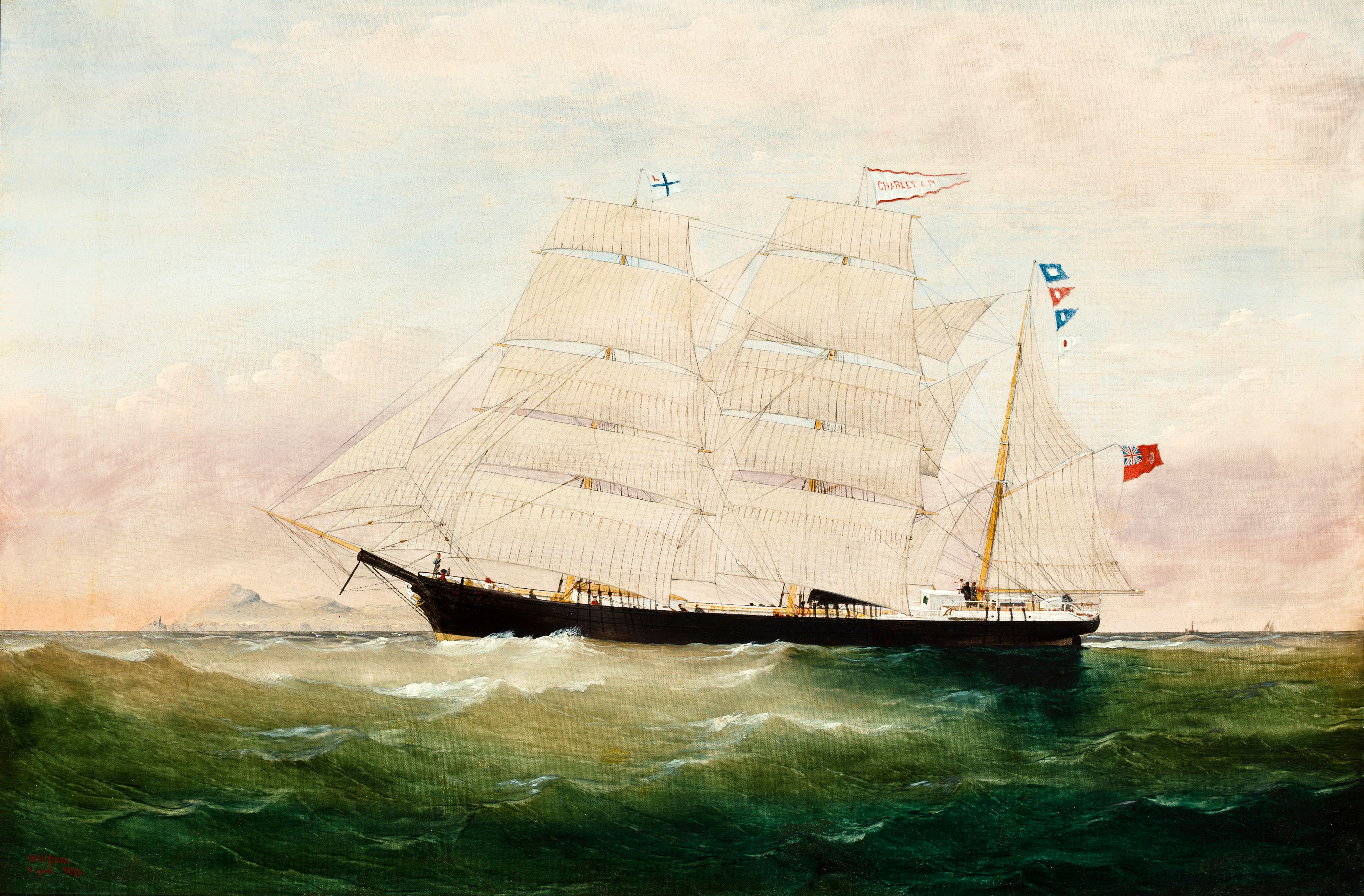 Bonhams : William Howard Yorke (American, 1847-1921) The three masted ...