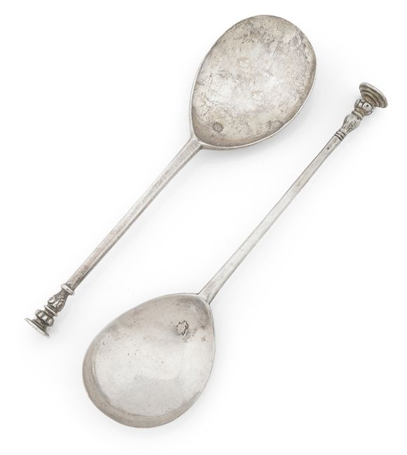 Bonhams : Two English silver seal top spoons One James I, by John ...
