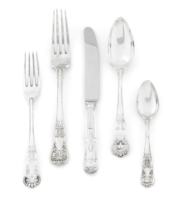 Bonhams : An Austrian 812 standard silver flatware service for twelve ...