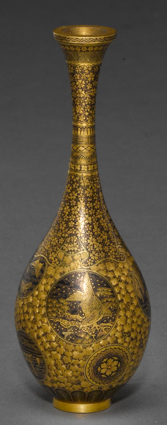 Bonhams : A miniature damascene inlaid vase Komai Company, 1890-1910