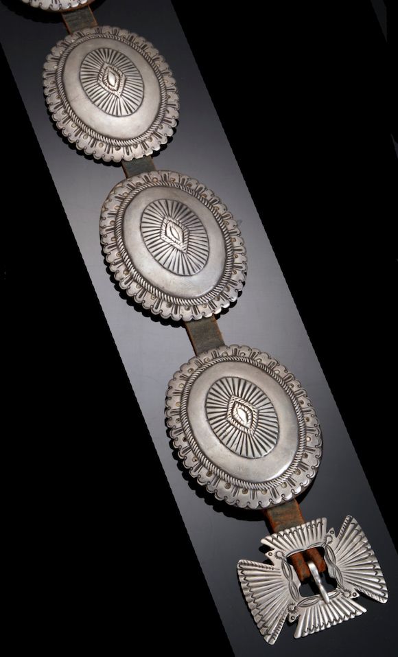 Bonhams : A Navajo concha belt