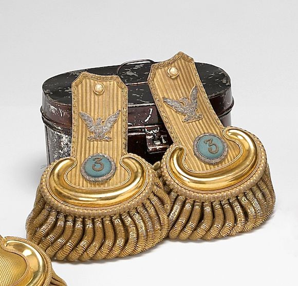 Bonhams : A cased pair of Civil War era infantry colonel's epaulets