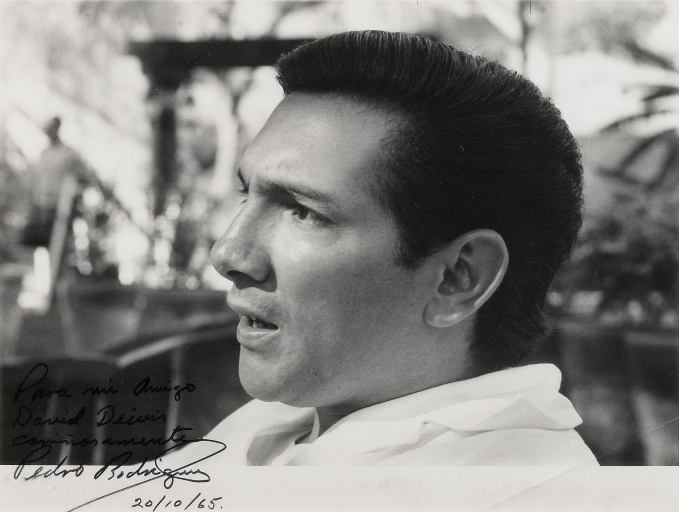 Bonhams Cars : A signed photograph of Pedro Rodriguez,