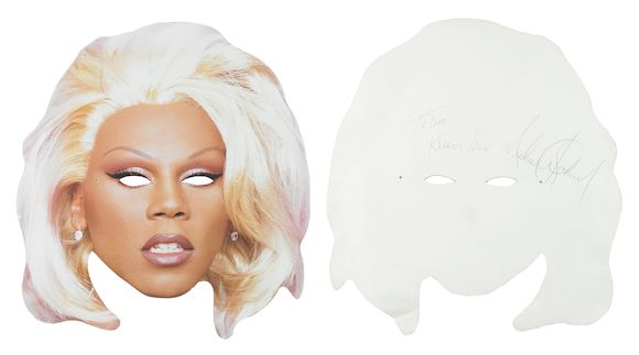 Bonhams : Michael Jackson inscribed and signed RuPaul mask