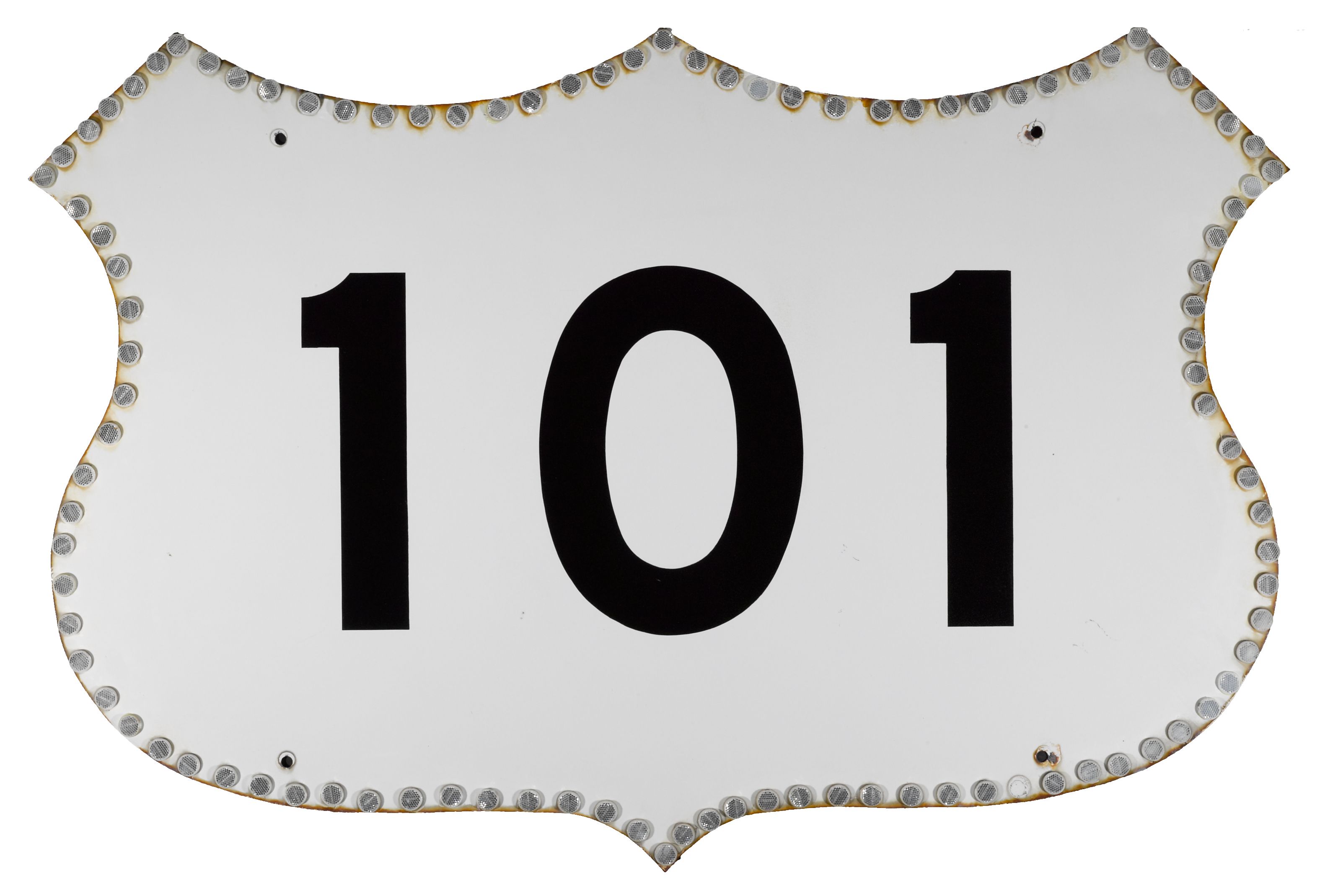 Bonhams Cars : A California, U.S. Highway 101, porcelain reflector sign ...
