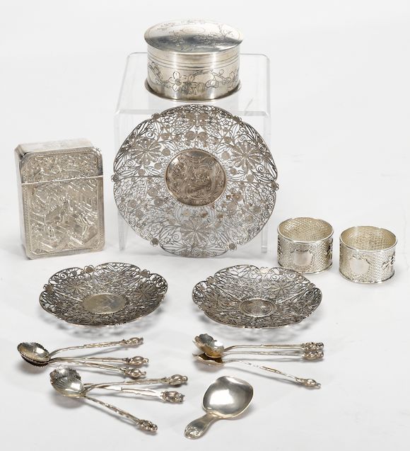 Bonhams : A group of export silver