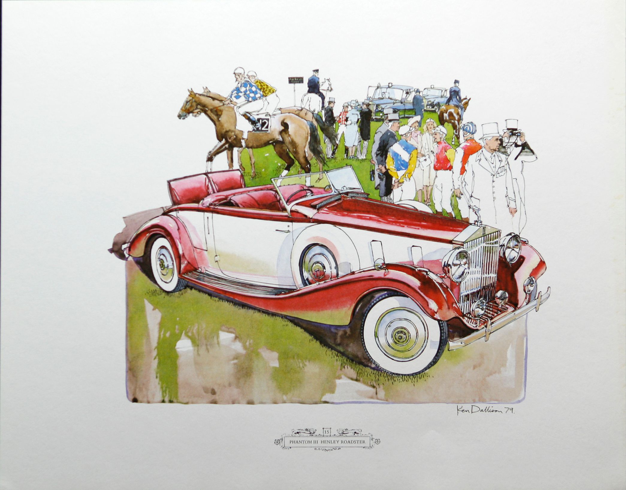Bonhams Cars : A set of Rolls-Royce prints By Ken Dallison,