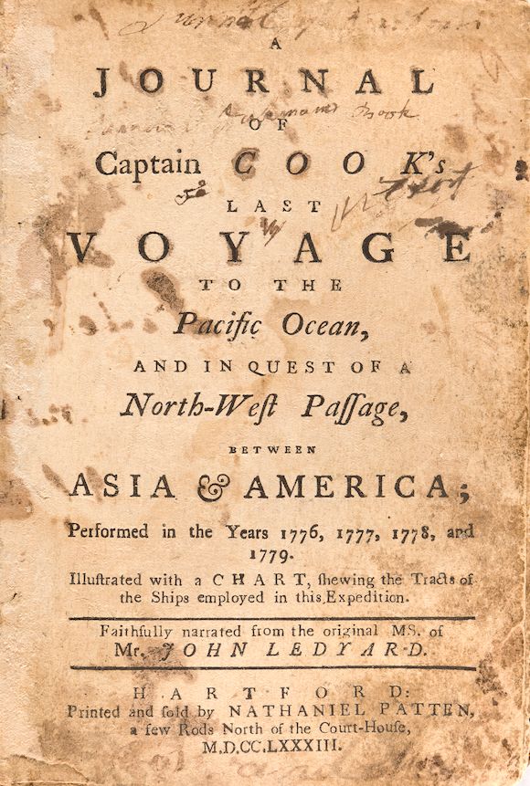 Bonhams : LEDYARD, JOHN. 1751-1789. Journal of Captain Cook's Last ...