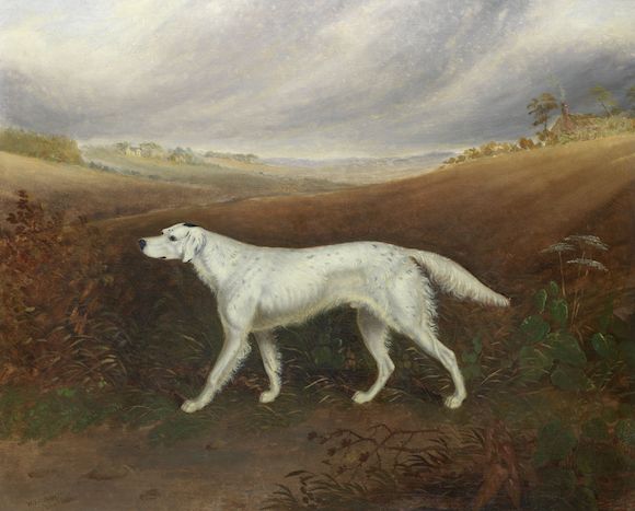 Bonhams : W.J. Gilbert (British, mid 19th Century) English setter in an ...