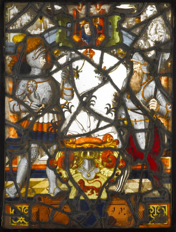 Bonhams A Pair Of Swiss Or German Stained Glass Panels Dated 1592 And