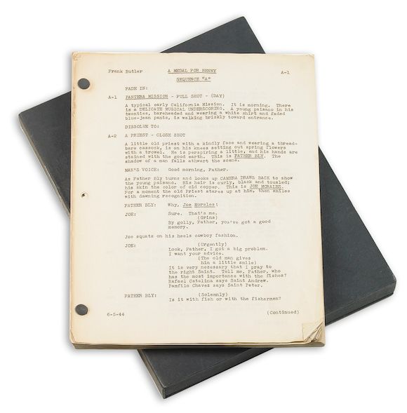 Bonhams : STEINBECK, JOHN. 1902-1968. BUTLER, FRANK. Mimeographed ...