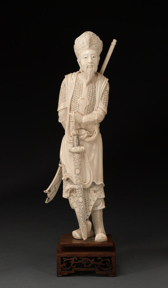 Bonhams A Carved Ivory Figure Of A General 20th Century