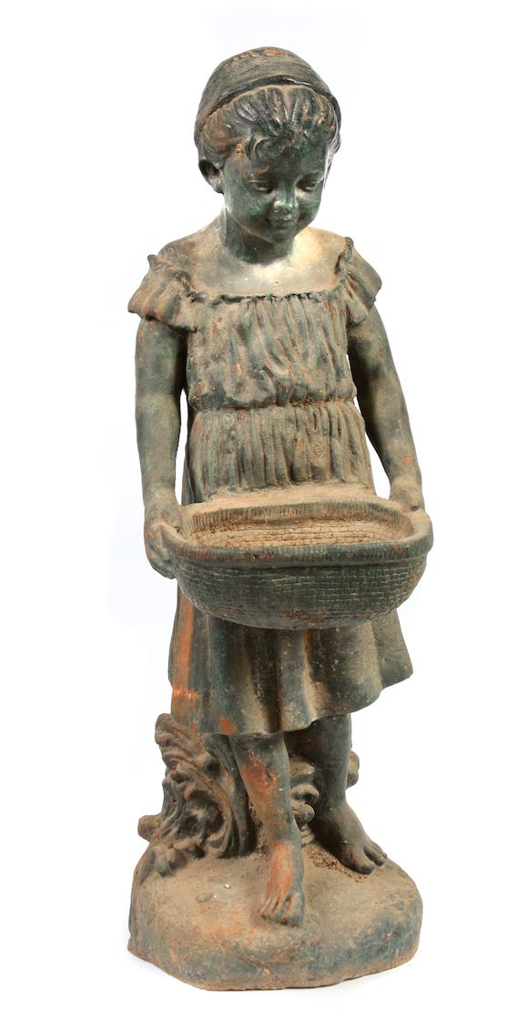 Bonhams : A cast iron figure of a girl