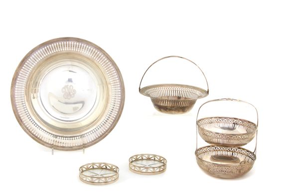 Bonhams : A group of American sterling silver pierced hollowware First ...