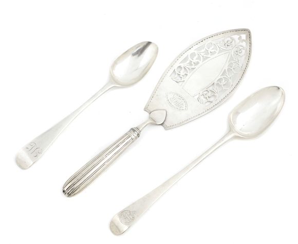Bonhams : A group of George III sterling silver 'Old English' spoons ...