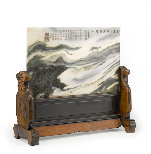 Bonhams : A marble table screen