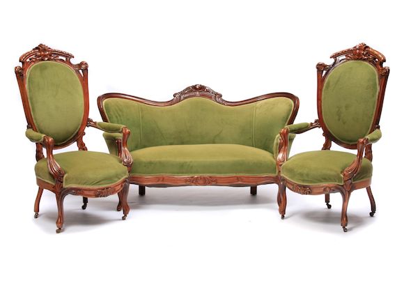 Bonhams : A Victorian Rococo Revival parlor suite