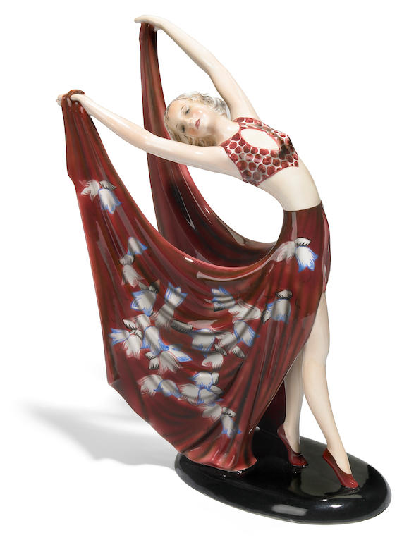 Bonhams A Goldscheider Glazed Pottery Figure Of A Dancer Designed By