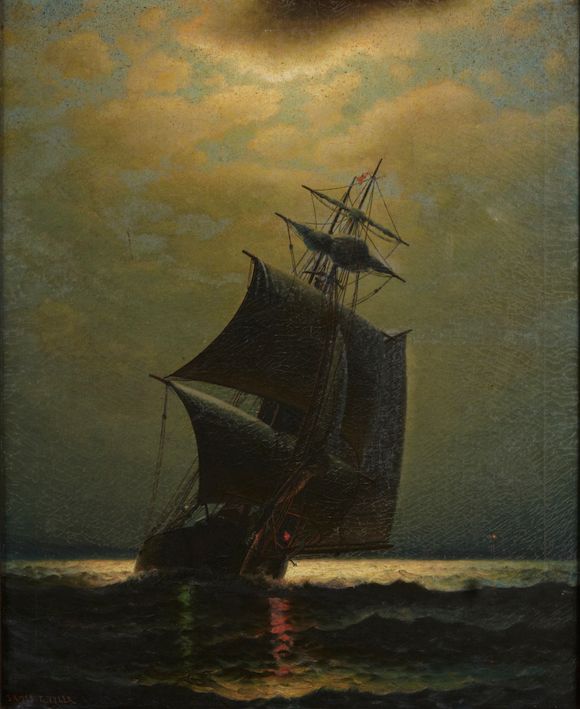 Bonhams : James Gale Tyler (American, 1855-1931) A sailing ship on the ...