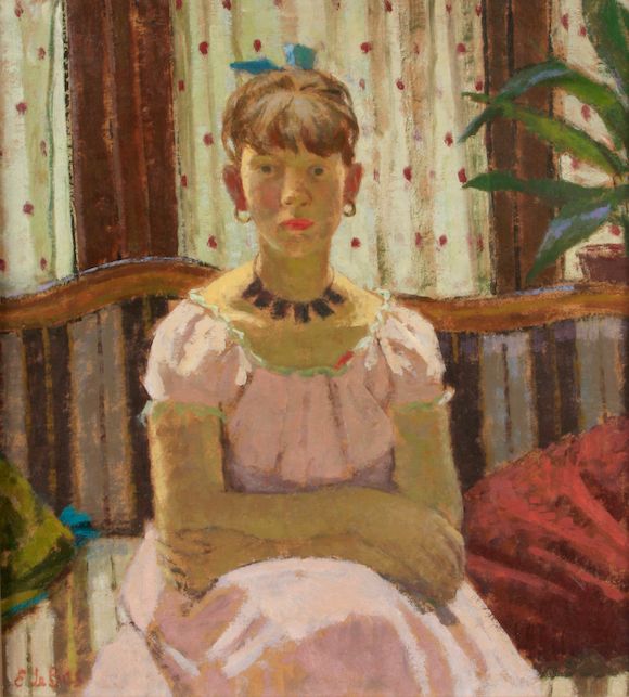 Bonhams : Edward Le Bas (British, 1904-1966) Girl in Pink