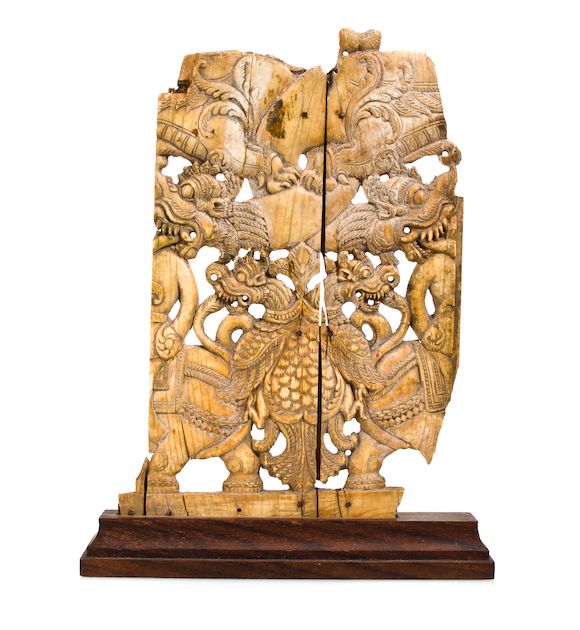 Bonhams : An ivory panel from a throne or cabinet South India, circa ...