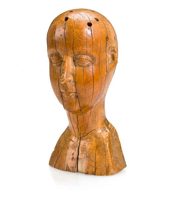 Bonhams : A carved ivory head of the virgin Goa, 17th century