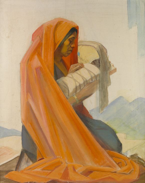 Bonhams : Joseph Imhoff (American, 1871-1955) Mother and child Apache ...