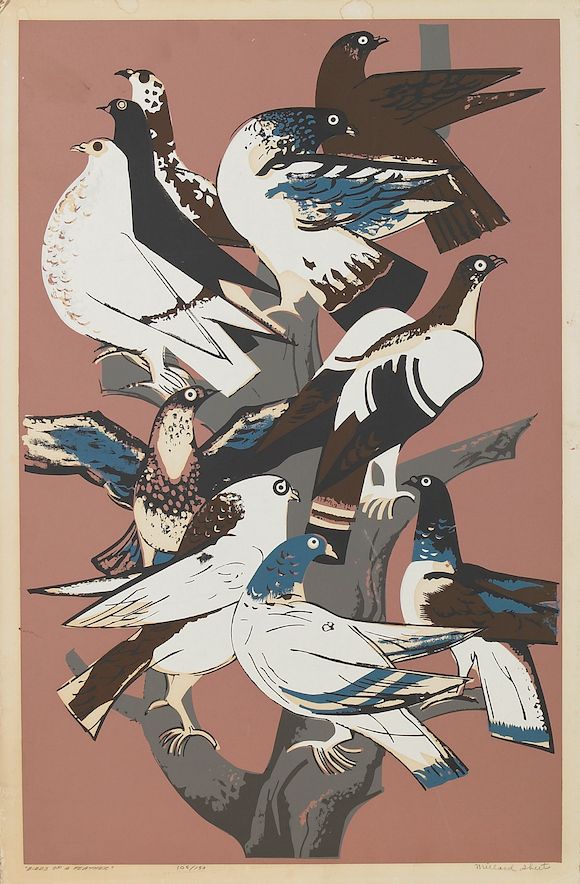 Bonhams : Millard Sheets (American, 1907-1989); Birds of a Feather;