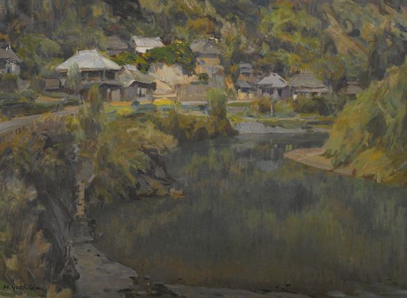 Bonhams : Yoshida Hiroshi (1876-1950) A mountain village