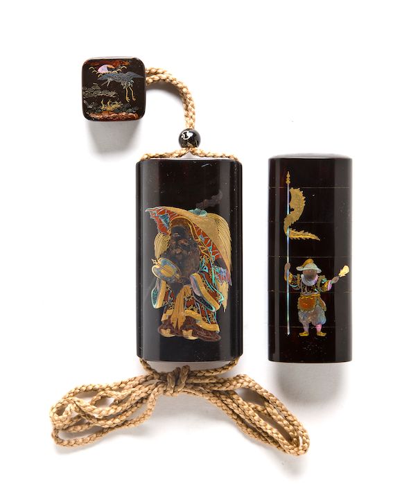 Bonhams : A five-case Somada-style sheath inro 19th century