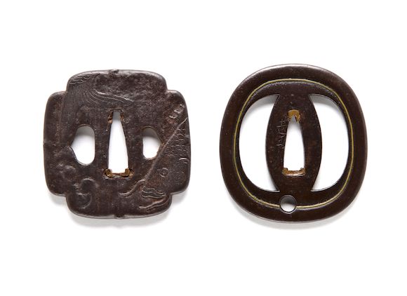 Bonhams : Two Higo Jingo tsuba By the Jingo family, 18th-19th century